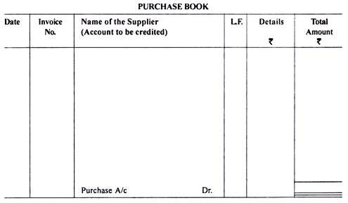 Classification of Subsidiary Books (Purchase Book, Sales Book, Purchase ...